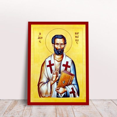 Saint Barnabas Greek byzantine orthodox icon handmade | eBay