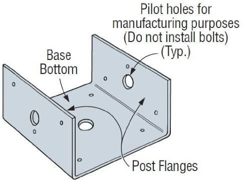 20 Pack Simpson Strong Tie BC60 6x6 Post Half Base | eBay
