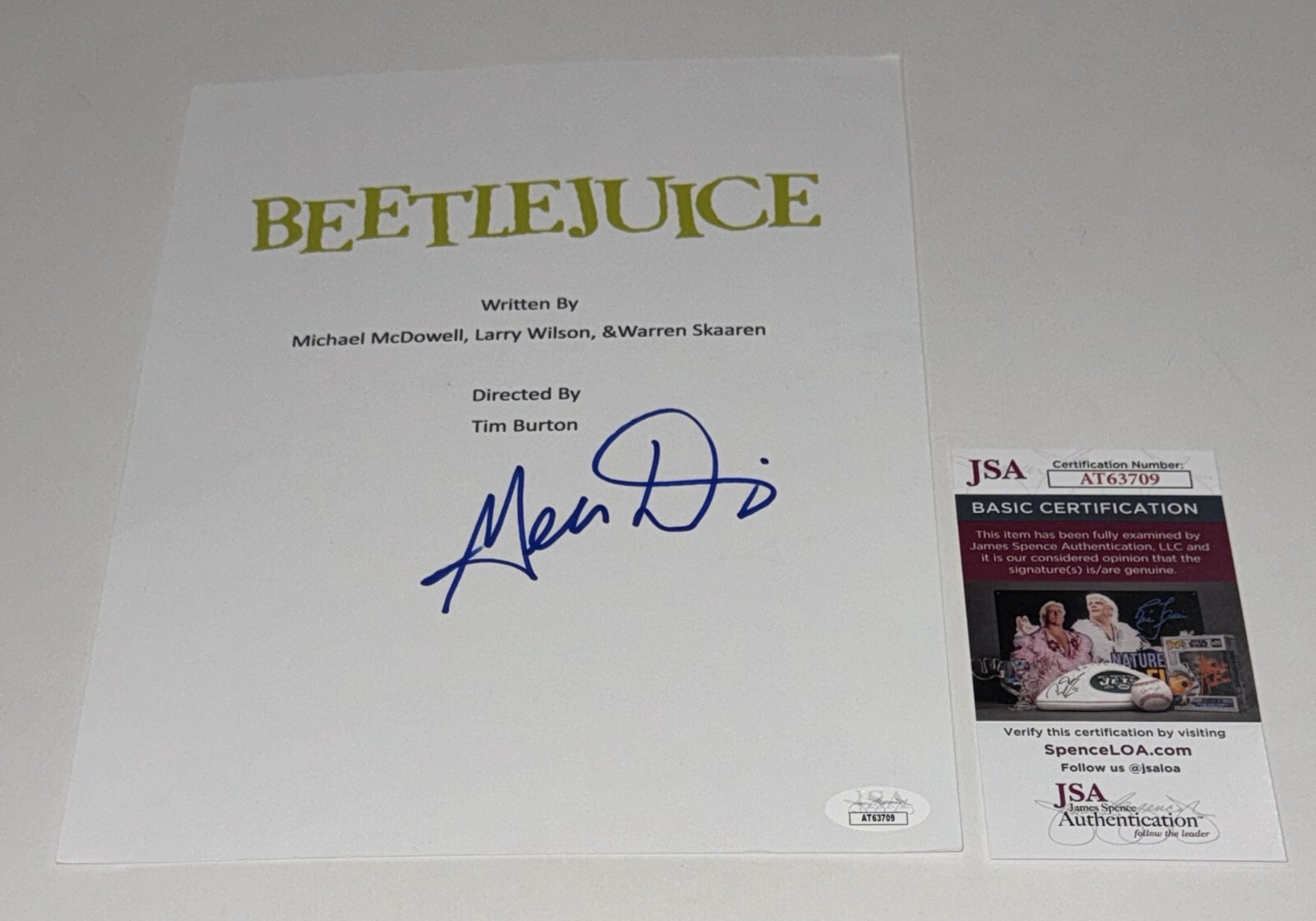 GEENA DAVIS SIGNED BEETLEJUICE FULL MOVIE SCRIPT AUTOGRAPHED JSA COA | eBay