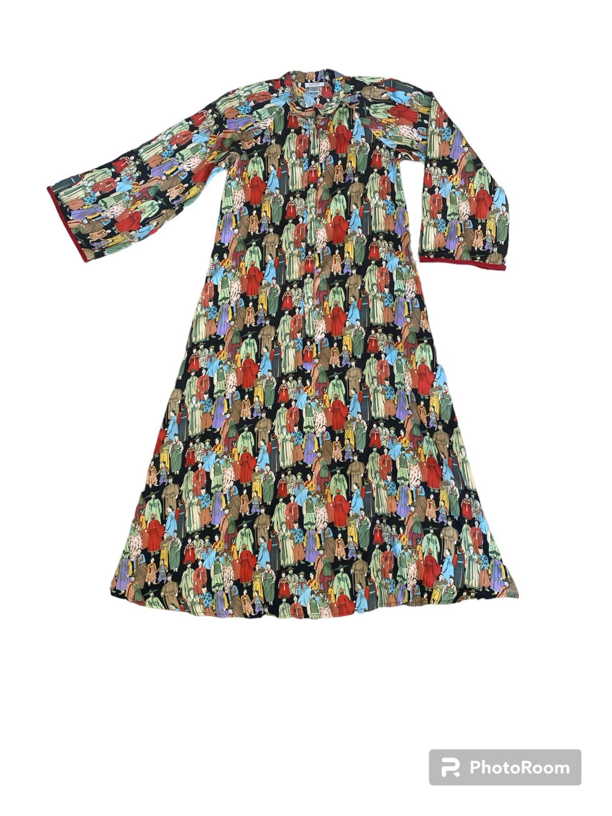 NATORI Dynasty Caftan Zip Robe Black Micro Satin Size… - Gem