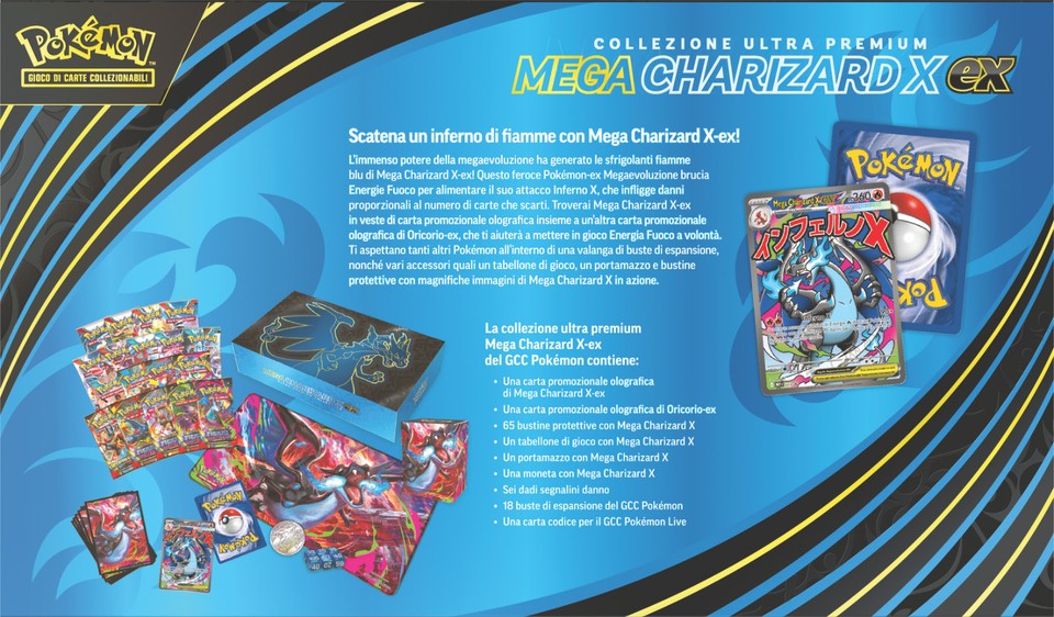 Pokemon Collezione Ultra Premium Mega Charizard X-EX - ITA - Prev. 14 ...