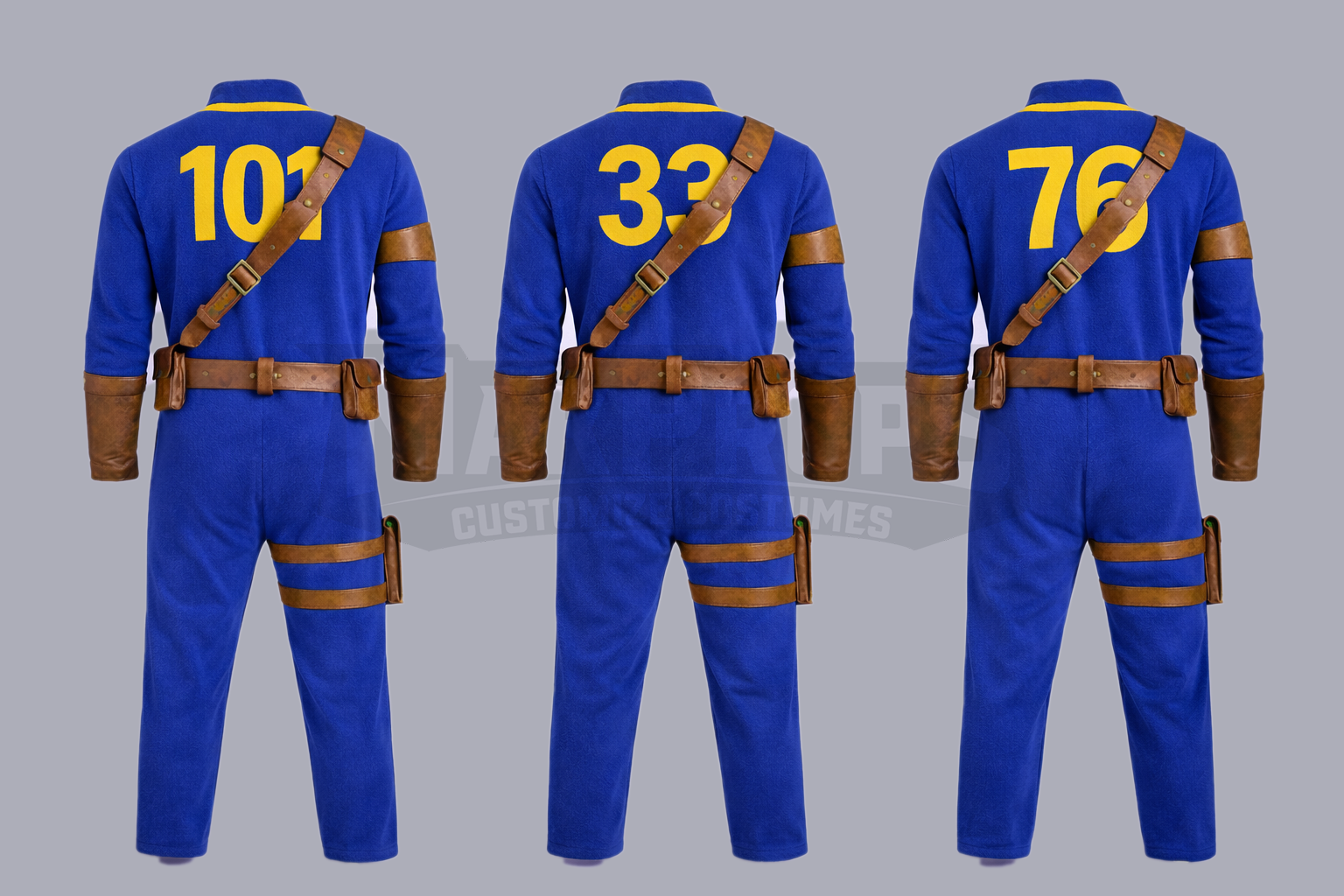 Fallout Inspired Vault Blue Jumpsuit Cosplay Suit with Leather Belt | eBay