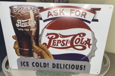 Vintage Pepsi-Cola Advertisement Sign “Ask For Pepsi-Cola” 2001 | eBay