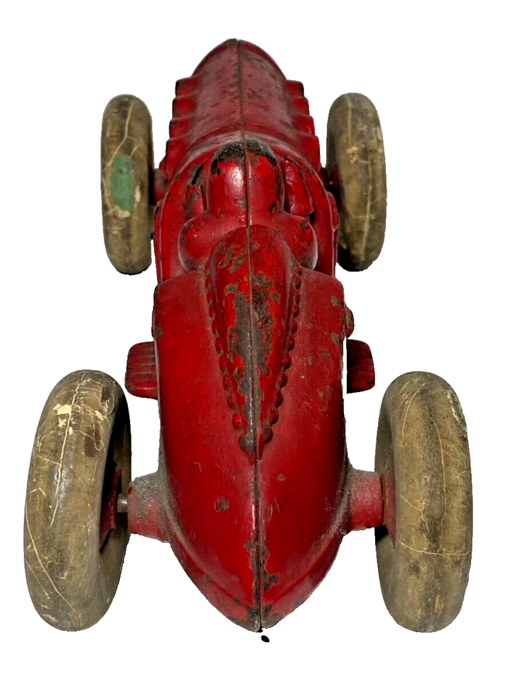 LARGE HUBLEY RACE CAR CAST IRON RACER #1 w/ BALLOON TIRES - 8*L | eBay