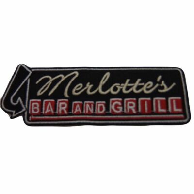 True Blood Merlotte's Bar and Grill Logo 4 1/2" Wide Embroidered Iron ...
