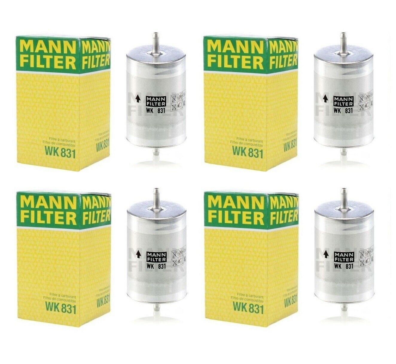 NEW OEM Mann Set of 4 Fuel Filters for Mercedes-Benz W114 W140 W210 ...