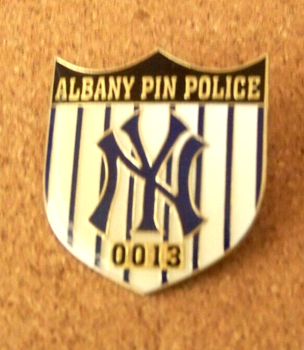 Albany pin police baseball pin Yankees pinstripe | eBay