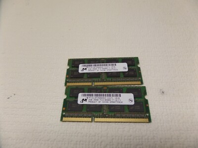 4GB MICRON LAPTOP MEMORY 2GB x 2 2RX8 PC3-8500S (2x2GB) A1286 Macbook ...