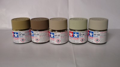 TAMIYA ACRYLIC PAINT - SET G - 5 COLORI | eBay