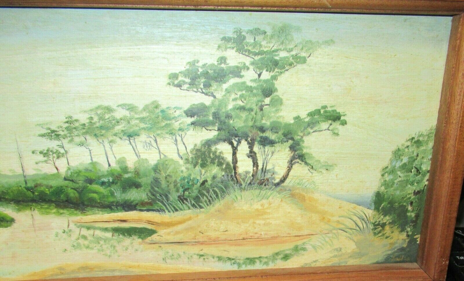A. J. ARNOLD "POINT LOOKOUT CHESAPEAK BAY MARYLAND" ORIGINAL OIL BOARD ...