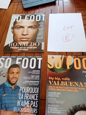 Lot 3 magazines football-So Foot-2013:ronaldo/valbuena/m'vila/brandao ...