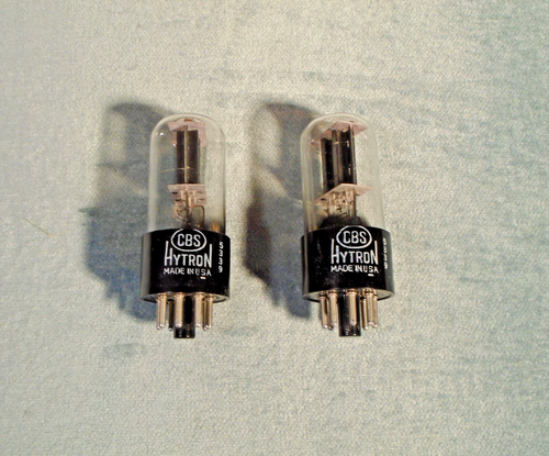 CBS Hytron 6SN7GT Vacuum Tubes "Bad Boy" Black Plate NOS 113% PLATINUM ...