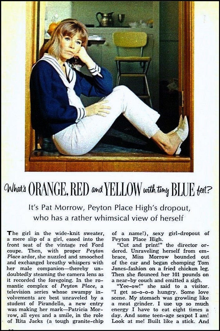 Pat Morrow Actress 1966 PAT MORROW Actress PEYTON PLACE~ Article