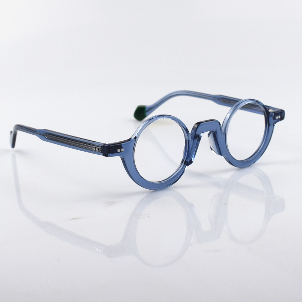 Small Round 39mm Retro Eyeglasses Frames Acetate Full Rim Durable ...