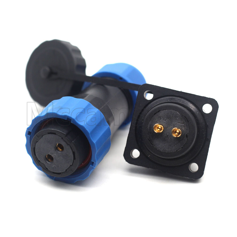 SD20 2 Pin Panel Mount IP67 Waterproof Aviation Cable Connector Plug ...