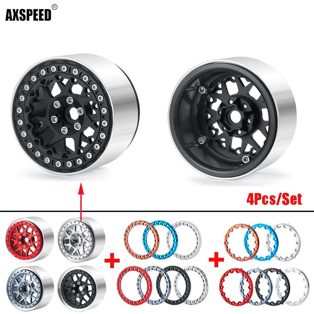 FLYXM 2.2" RC Wheels Rims & Outer Rings for Axial SCX10 Wraith RR10 ...