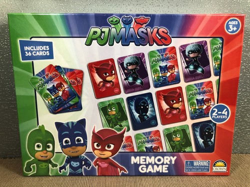 Brand New In Box Crown PJ Masks Brand Memory Game Set For 2 to 4 ...