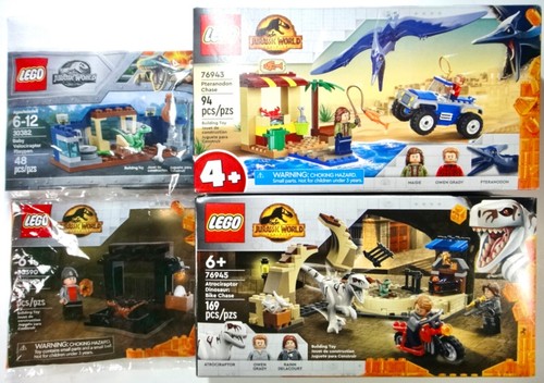 LEGO Jurassic World: 76945 Atrociraptor Bike Chase 76943 Pteranodon ...