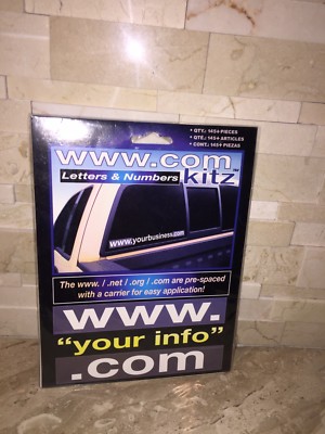 CHROMA LETTERS AND NUMBERS CAR WINDOW KIT | eBay
