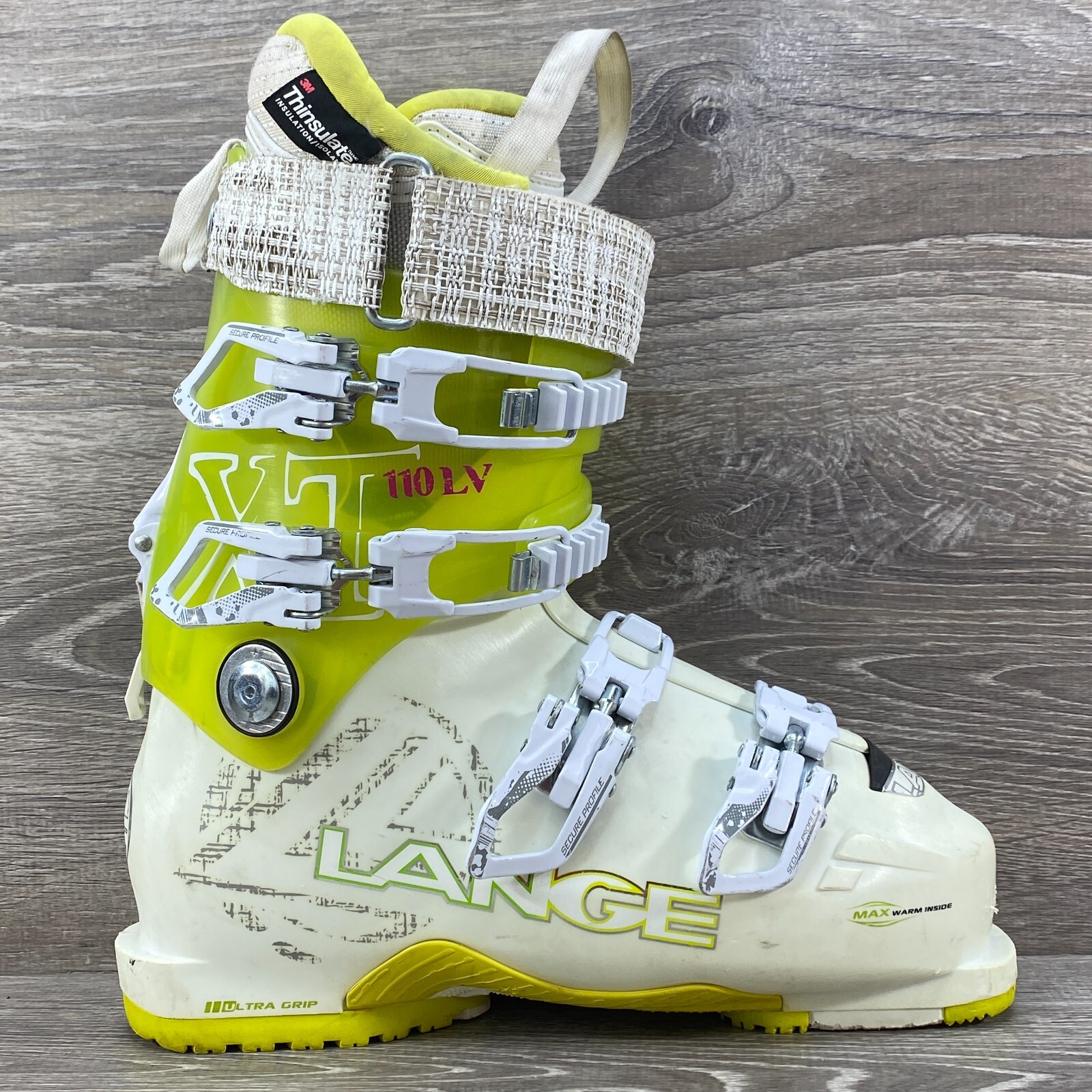 Lange XT 110 LV Ski Boots Size 296MM-255 Downhill Alpine Skiing White ...