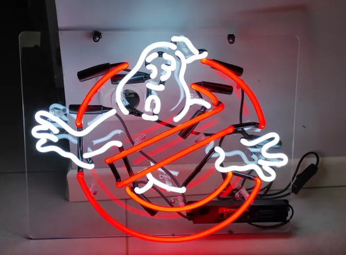 Ghostbusters Ghost Acrylic 17"x14" Neon Light Sign Lamp Glass Display ...
