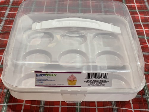 Sure fresh cup cake container storage 10.5 x 10.5 x 3.5 In | eBay