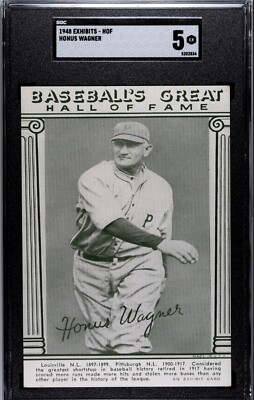 Honus Wagner 1948 Exhibits HOF Hall Of Game SGC 5 Excellent | eBay