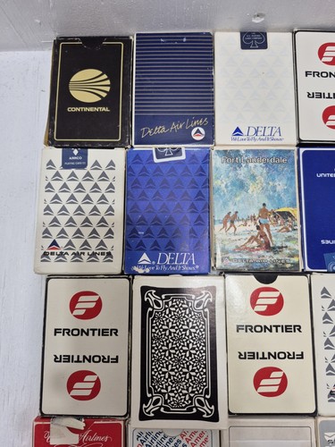 Lot of 40 Vintage Airlines Aviation Playing Card Decks Delta/Frontier ...