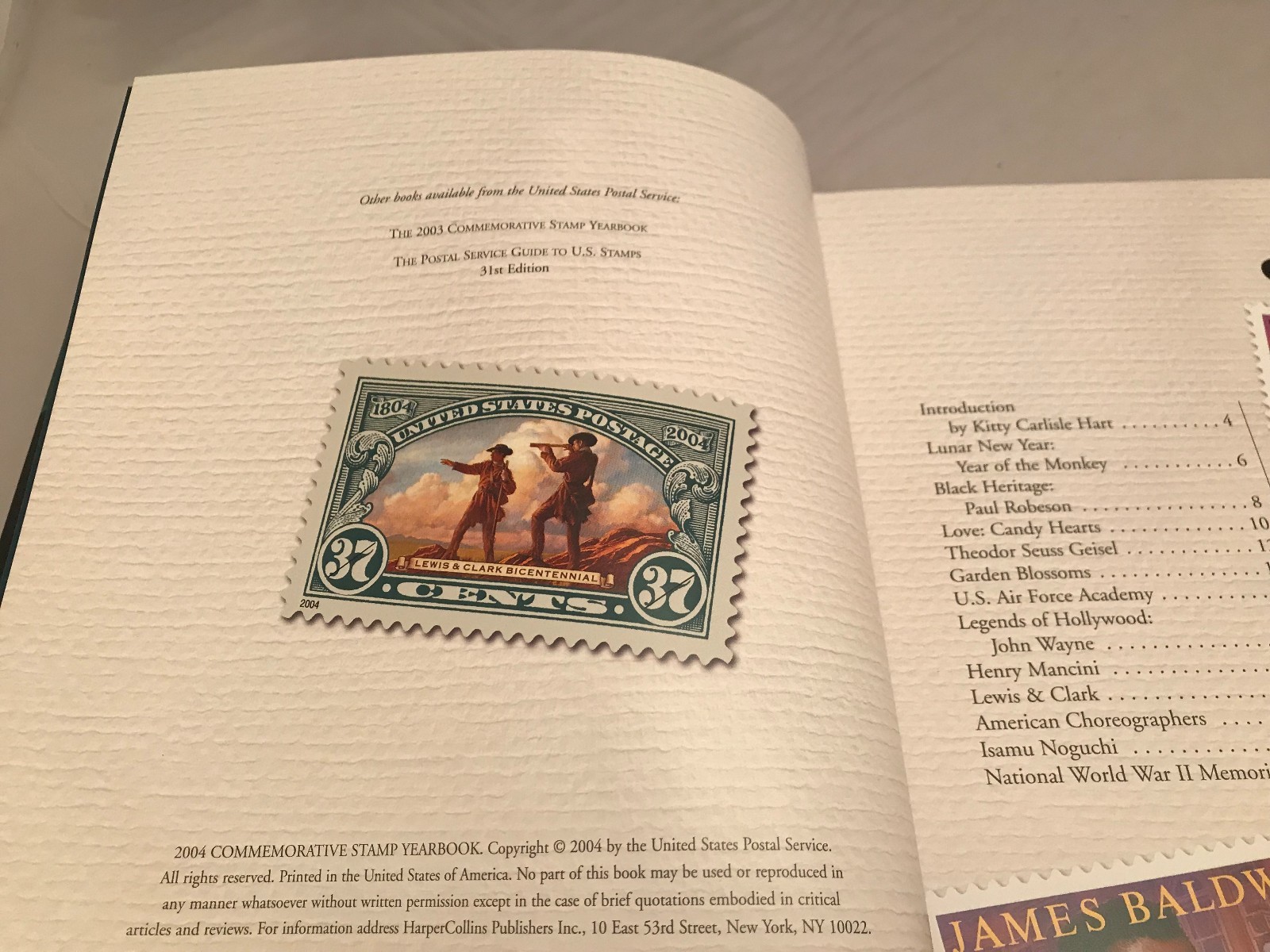 The 2004 Commemorative Stamp Yearbook United States Postal Service ...