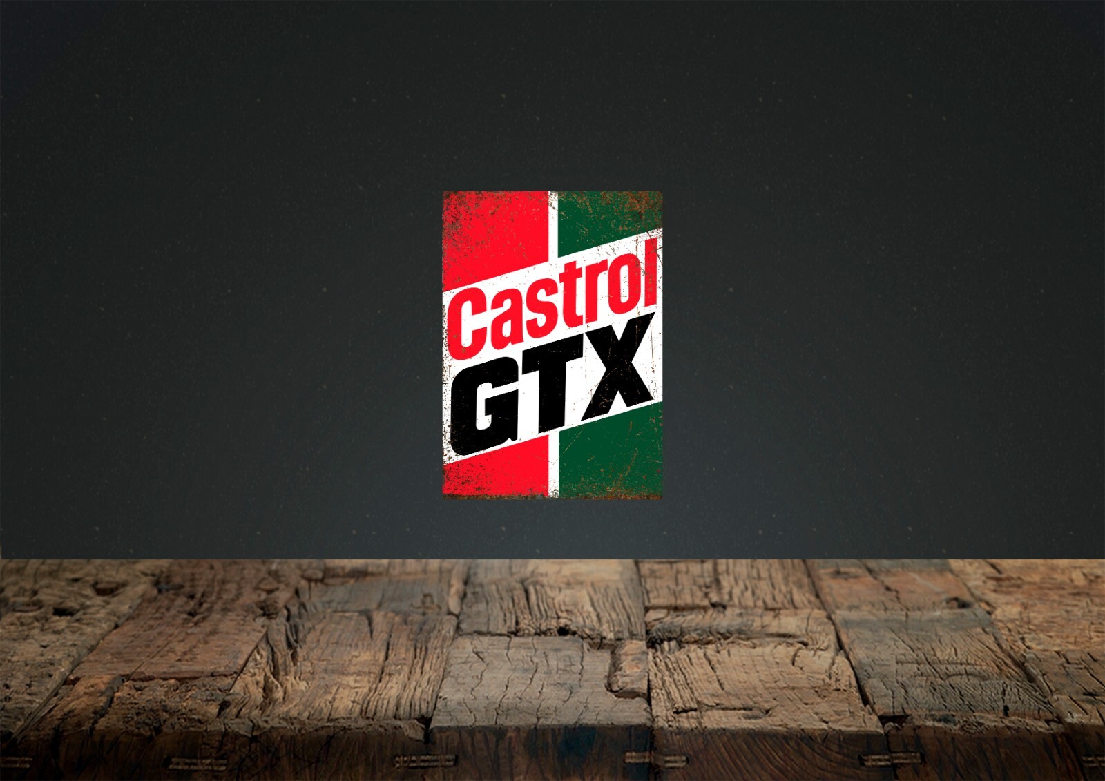 vintage castrol gtx motor oil metal sign | eBay UK