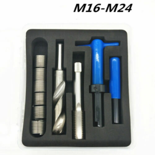 M16 M18 M20 M22 M24 Thread Repair Tool Kit Auto Helical Coil Insert ...