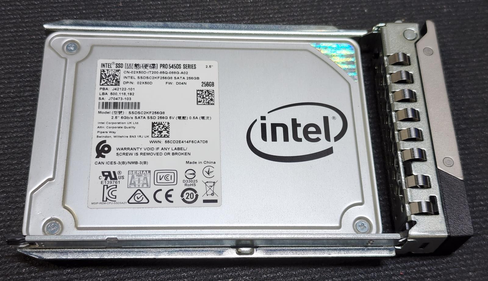 Dell 2X50D Intel SSD Pro 5450s Series 2.5" 256gb SATA III Solid State ...