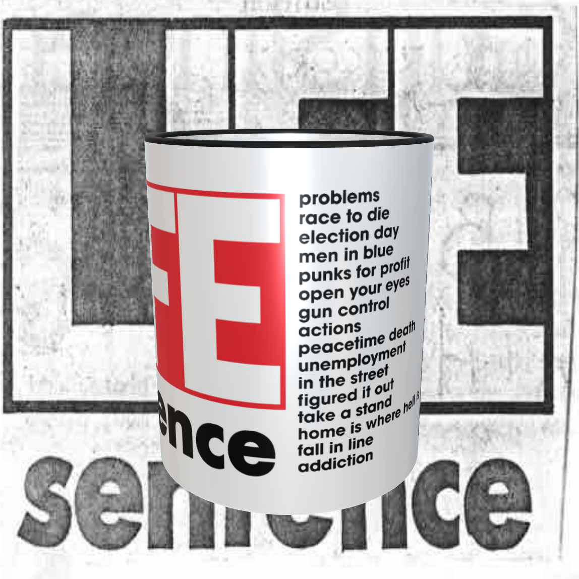 Life Sentence 80's Punk Hardcore 11oz Mug NEW Dishwasher Safe | eBay