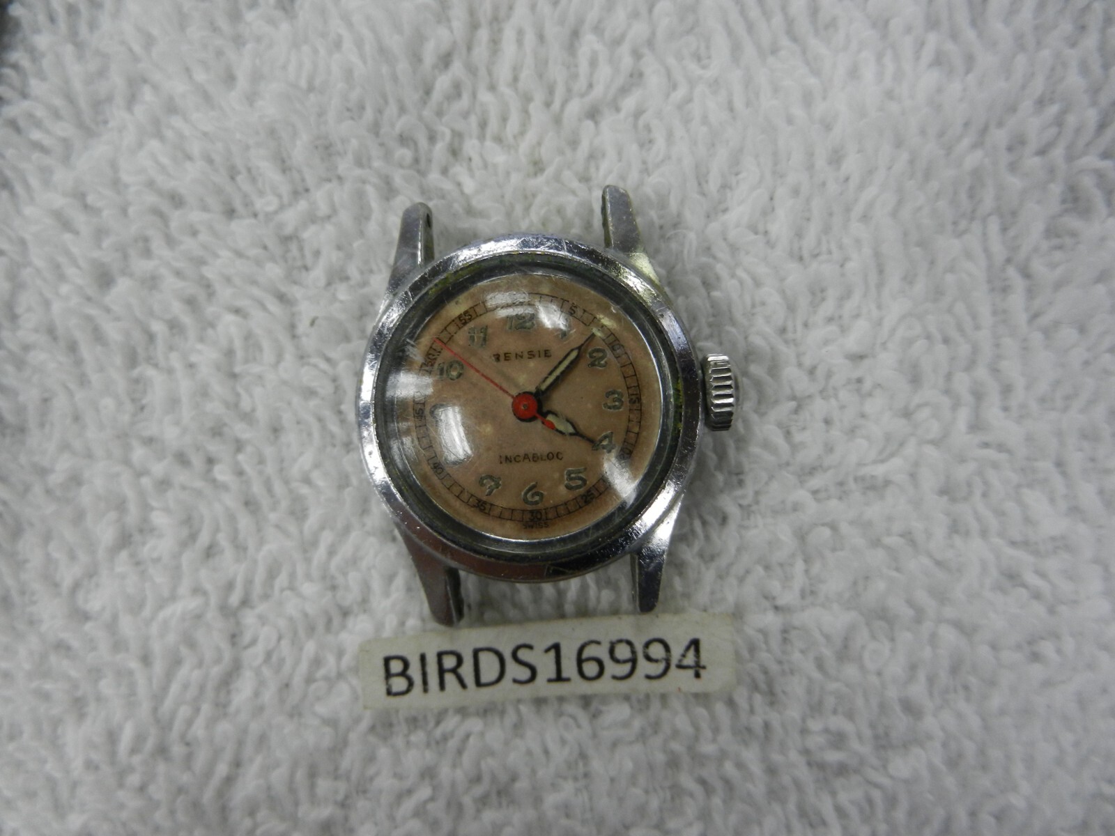 RARE Vintage Rensie Military Style 17 JEWELS CT 10 BOYS WATCH WORKING ...