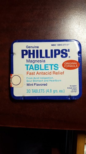 Vintage Phillips' Milk of Magnesia Tablets Tin | eBay UK