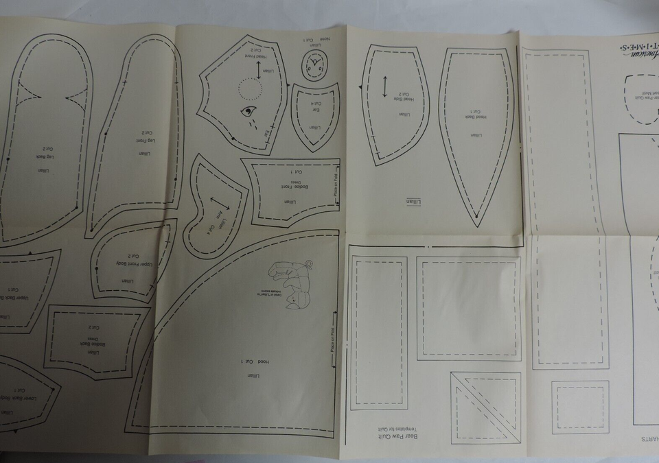 Six American Pastimes Patterns - Toy/Doll/Craft/Cloths Pattern 18 page ...