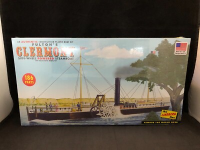 Lindberg - Fulton's Clermont Steamboat 1:96 Scale Plastic Model Kit ...