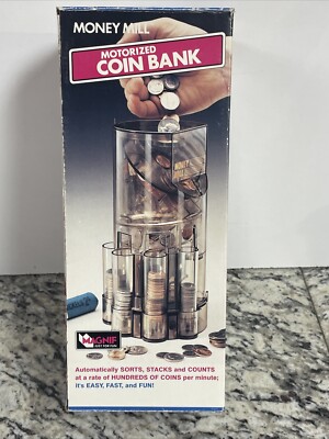 Vintage Magnif Money Mill Motorized Coin Sorter Bank Sorts, Stacks ...