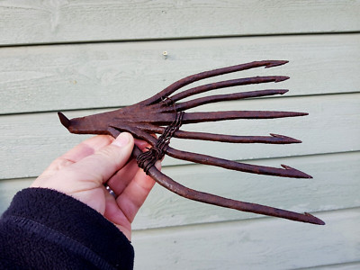Antique Wrought Iron Eel Fork Handmade by Blacksmiths Beautiful Tool ...