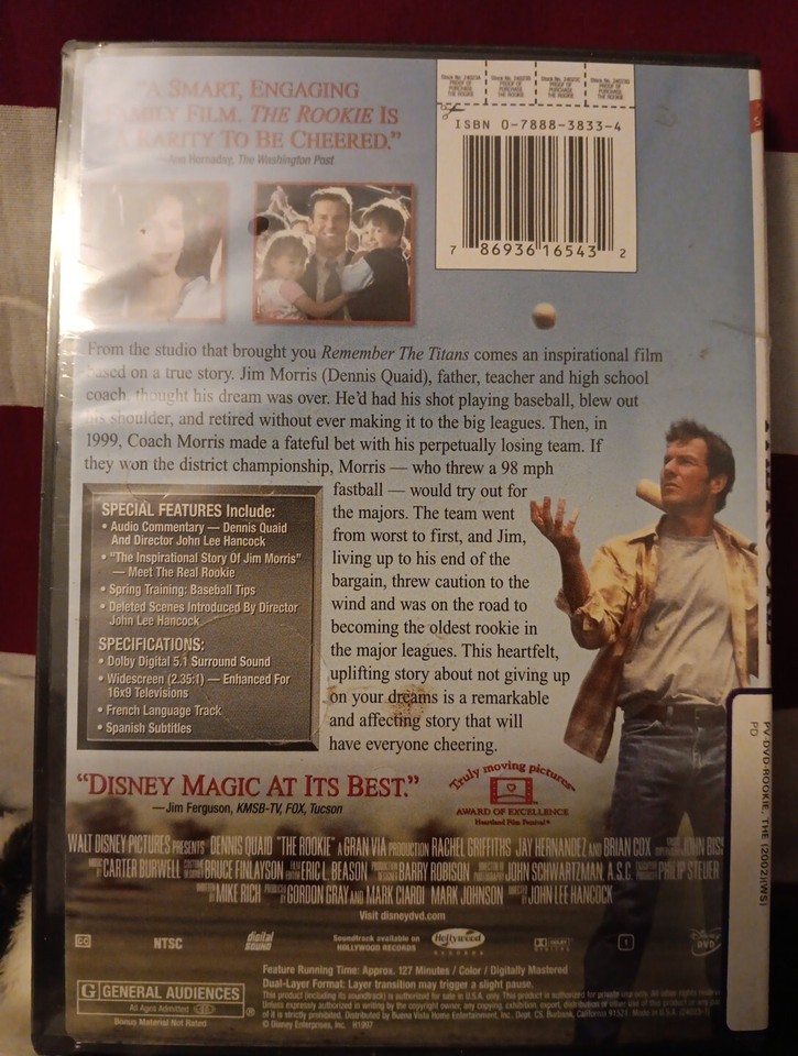 The Rookie (Widescreen Edition) - DVD By Dennis Quaid - VERY GOOD ...