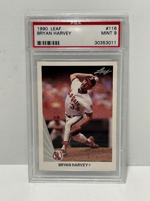 1990 Leaf Bryan Harvey #116 Angels PSA 9 | eBay