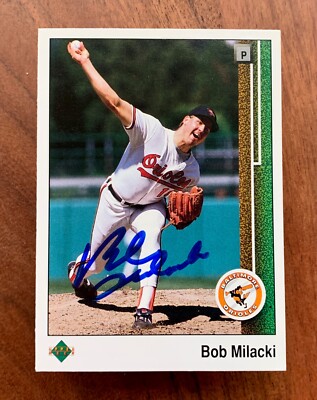 1989 Upper Deck Bob Milacki Autographed Card Baltimore Orioles | eBay