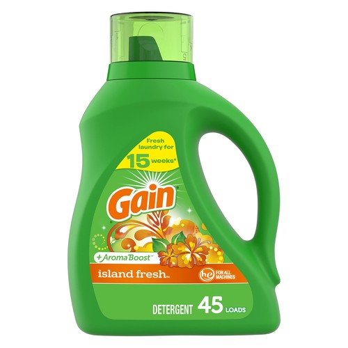 Gain Island Fresh Liquid Laundry Detergent 65 Fl Oz 6 Weeks Freshness ...