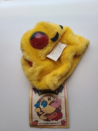 Vintage PAC-MAN Video Arcade Game Plush Hand Puppet Commonwealth 1982 ...