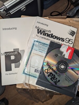 Microsoft Windows 95 & Plus Software Disk and Key | eBay