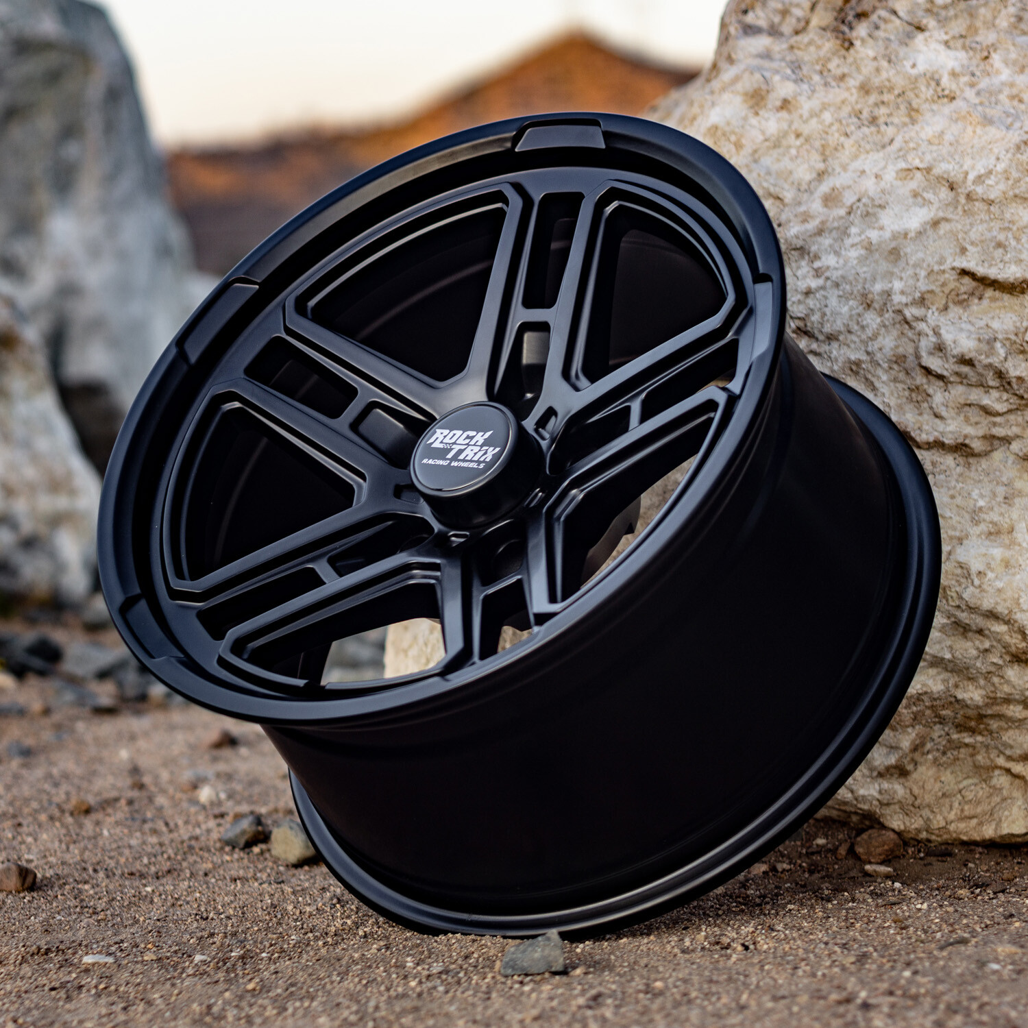 17" RockTrix RT108 17x9 +12 Black Wheel 5x5 5x127 Rim fits Jeep JK JL ...