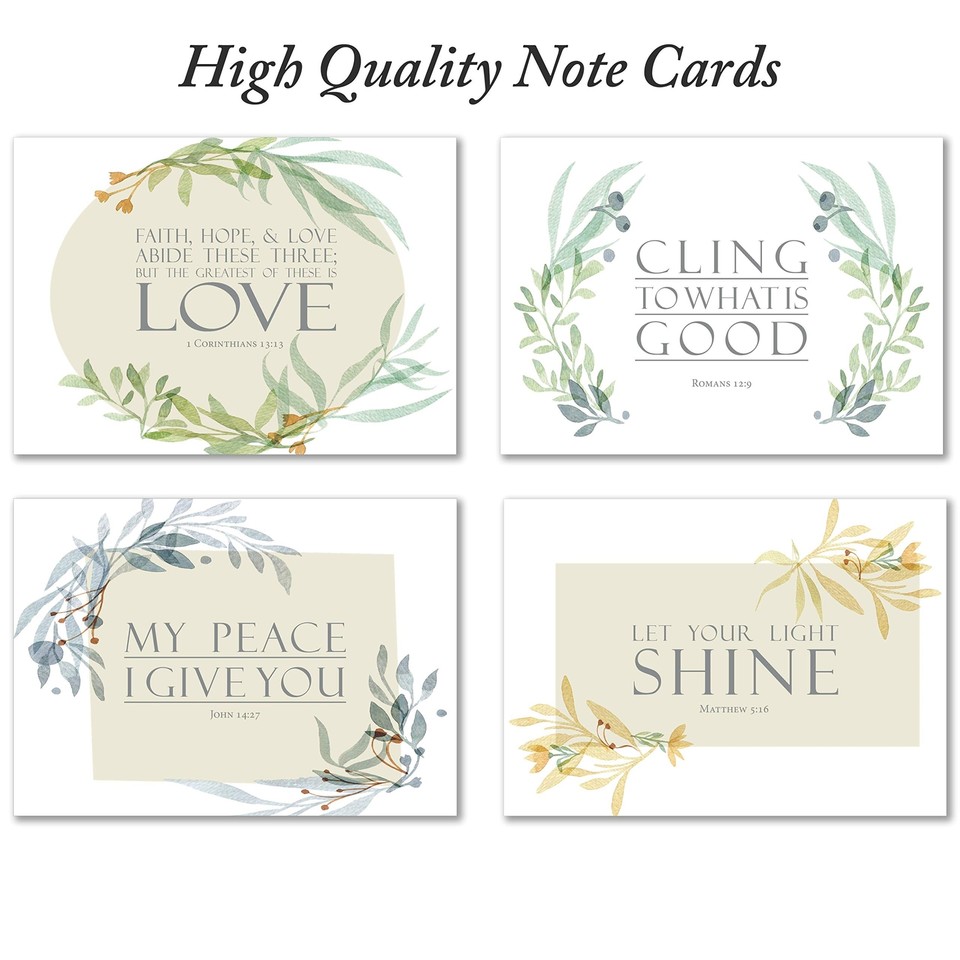 Inspirational Bible Verse Note Cards with Envelopes - Pack of 48 ...