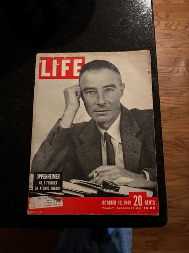 LIFE MAGAZINE COMPL OCT 10 1949 OPPENHEIMER ATOMIC ENERGY,YANKEES ...