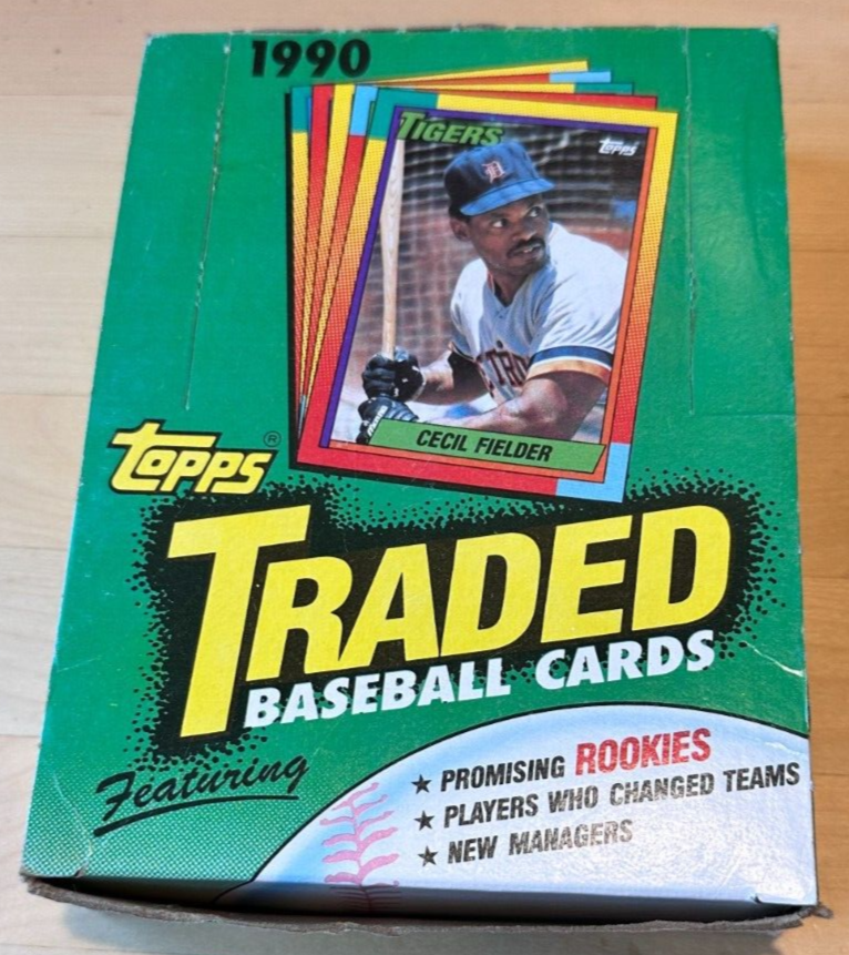 1 box 1990 Topps Traded Baseball Wax Packs 24 Sealed Wax packs David ...