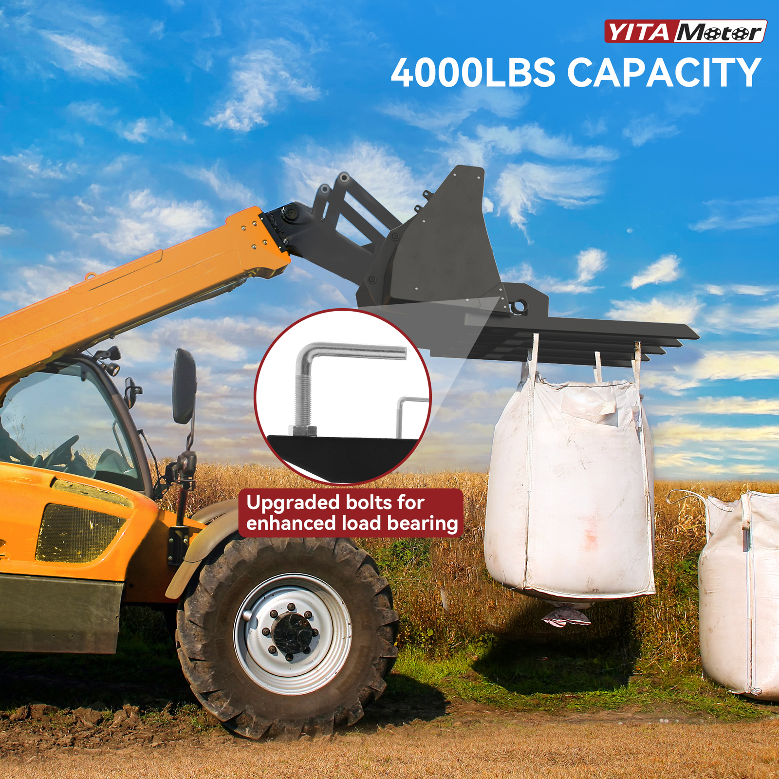 21" Fork Length Clamp-On Debris Forks Fit 60" Loader Buckets Skid ...